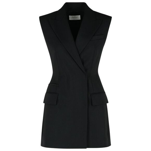 Sportmax | Sweaters | Sportmax Pegli Black Virgin Wool Vest Women ...